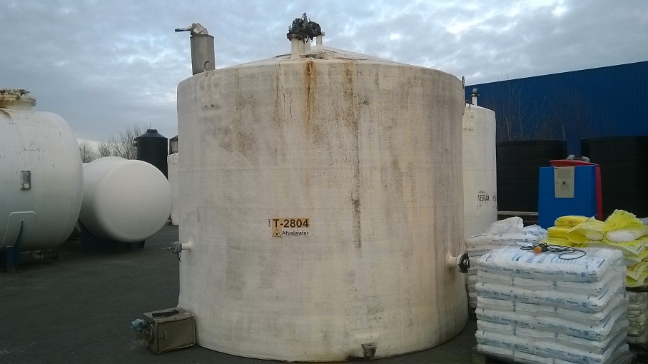 Polyester Opslagtank 25000 liter verticaal tbv afvalwater | Frygontanks